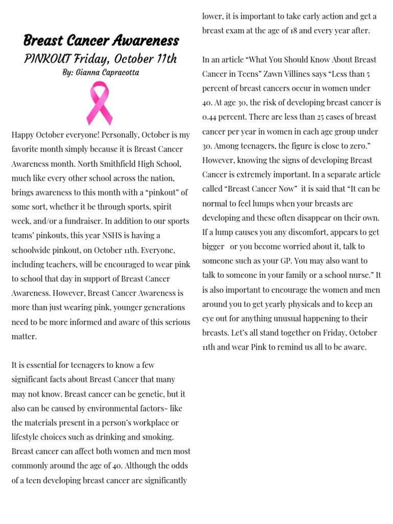 Breast Cancer Awareness | PDF | Breast Cancer | Cancer