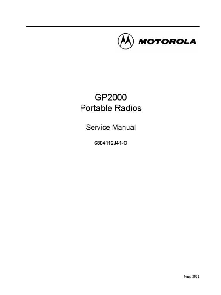GP2000 Service Manual 6804112J41-O | PDF | Electromagnetic Interference ...