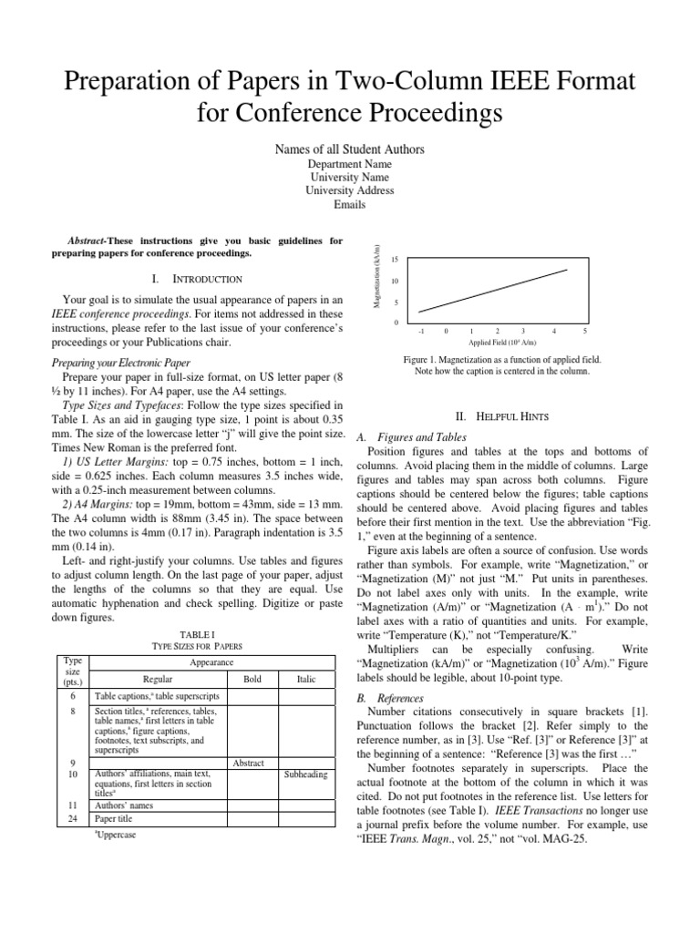 Preparation of Papers in Two-Column IEEE Format For Conference ...