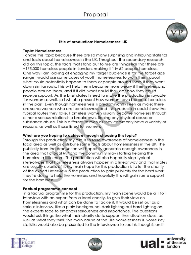 Proposal | PDF | Homelessness | Substance Abuse