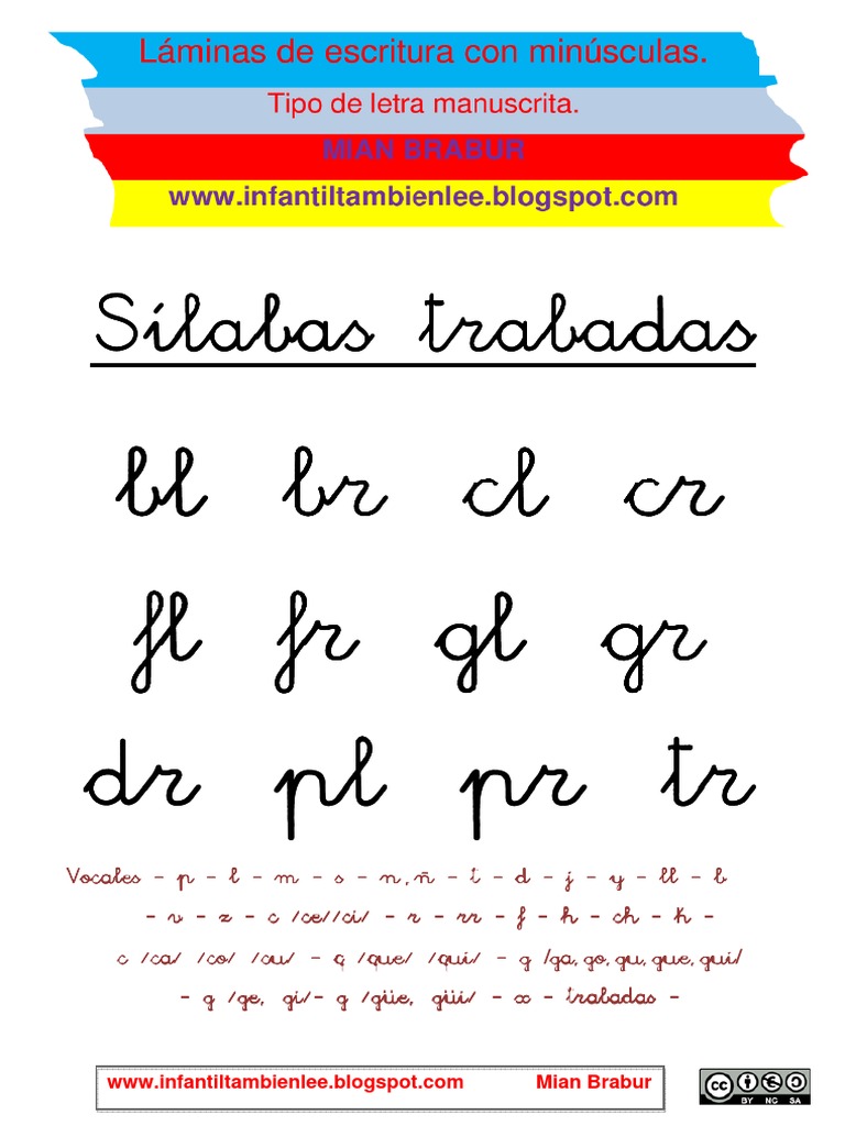 Cuadernillo de Lectoescritura Sílabas Trabadas | PDF | Ocio | Naturaleza
