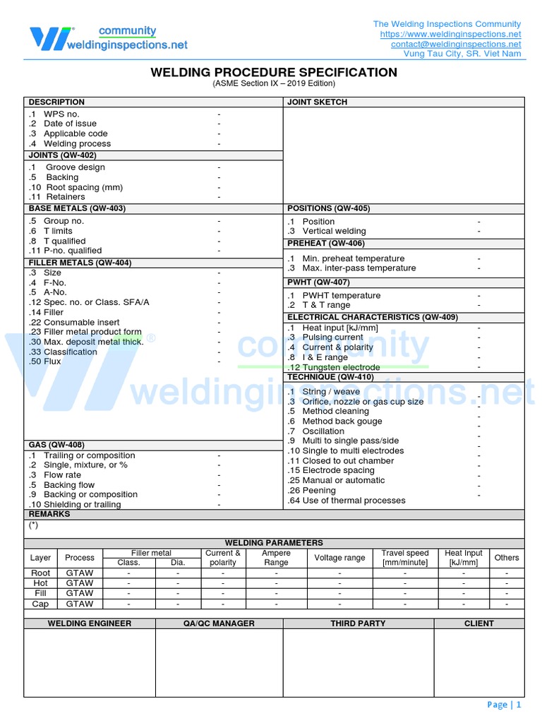 ASME Section IX Welding Procedure | PDF | Welding | Construction