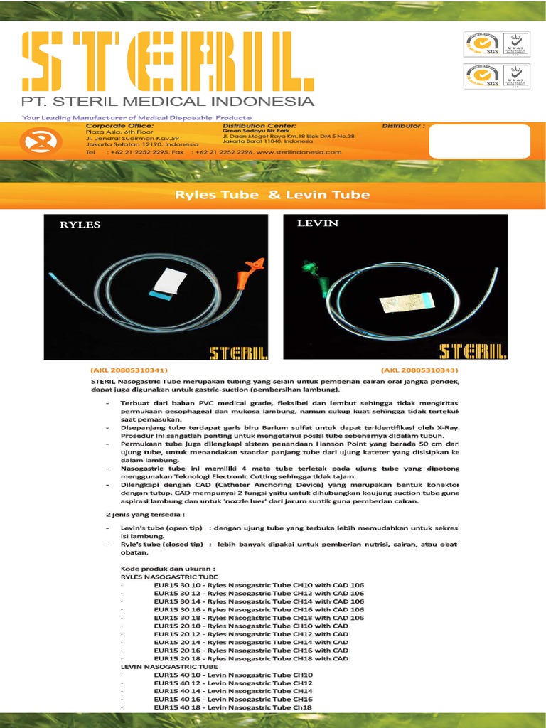 Brosur Ryles-Levin NGT | PDF