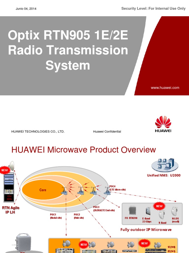 Overview of the Huawei RTN905 1E/2E Radio Transmission System | PDF ...