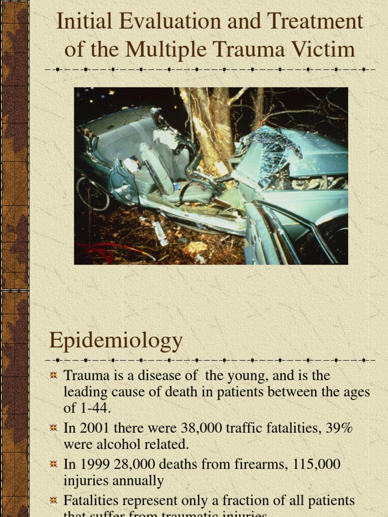 Initial Evaluation and Treatment of The Multiple Trauma Victim | PDF | Breathing | Bleeding