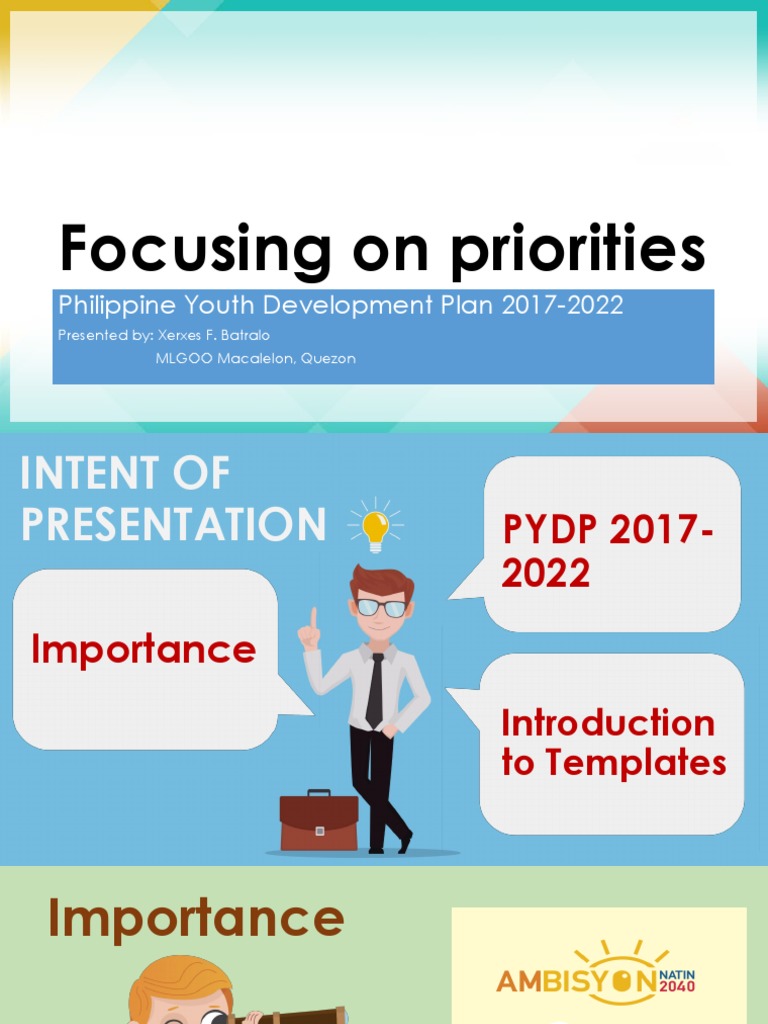 Focusing On Priorities: Philippine Youth Development Plan 2017-2022 ...