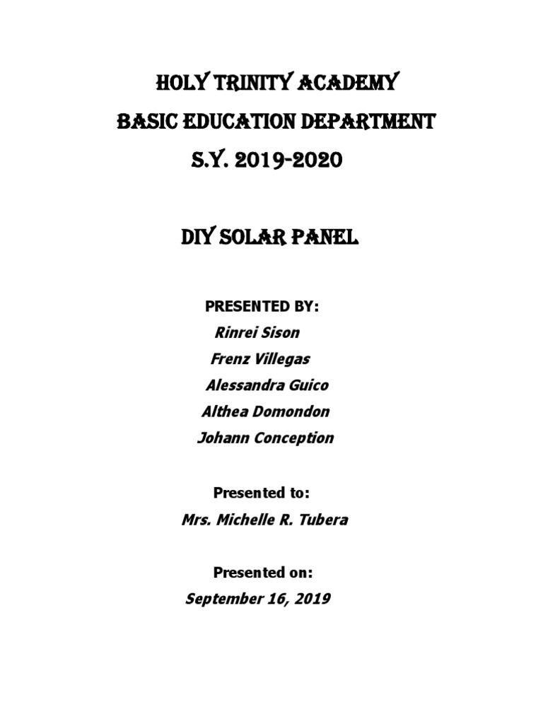DIY Solar Panel: An Instructional Guide to Building a Solar Panel Using ...
