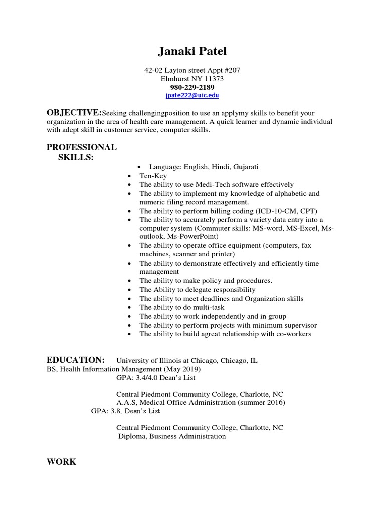 Janaki Patel | PDF | Computing | Health Care