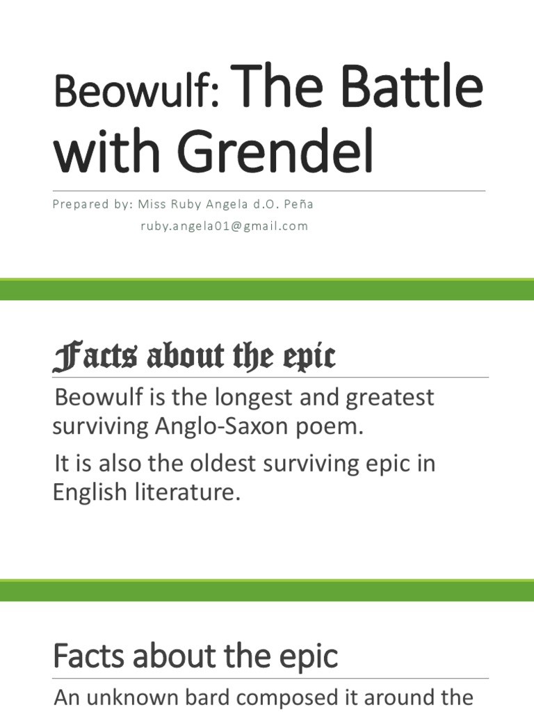 Battle With Grendel | PDF | Beowulf | Medieval Legends
