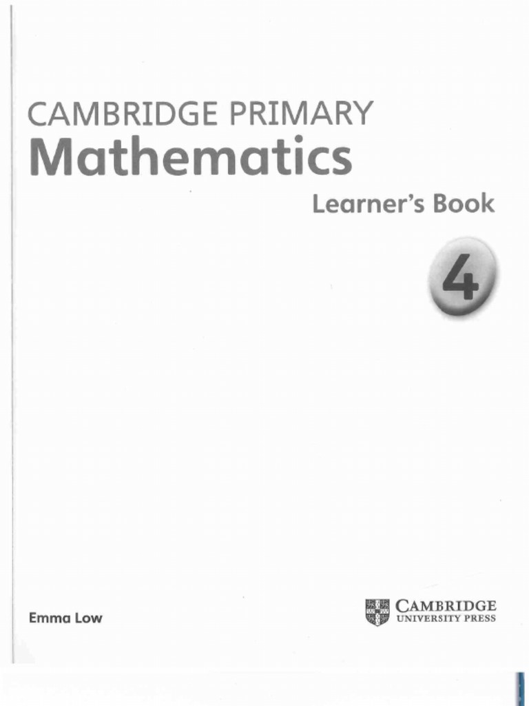 Cambridge Primary Mathematics Learner's Book 4 | PDF