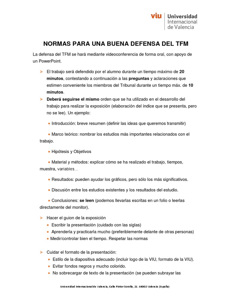 Normas de Estilo Defensa TFM PDF | PDF