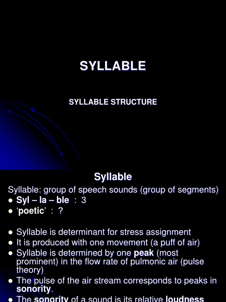 The Structure and Constituents of the English Syllable | PDF | Syllable ...