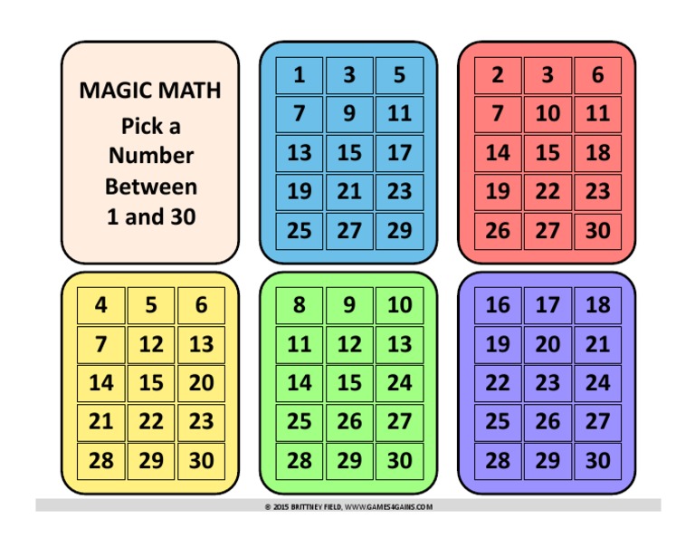 Magic Math Cards PDF | PDF