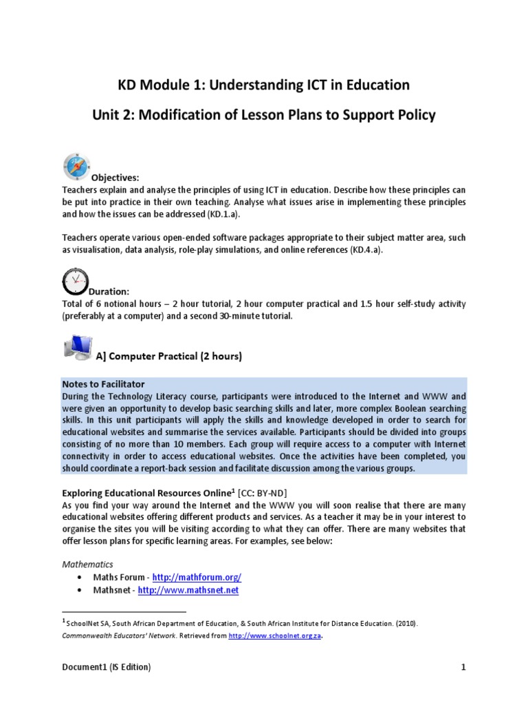 Upgrading Ict in Education | PDF | Educational Technology | Lesson Plan