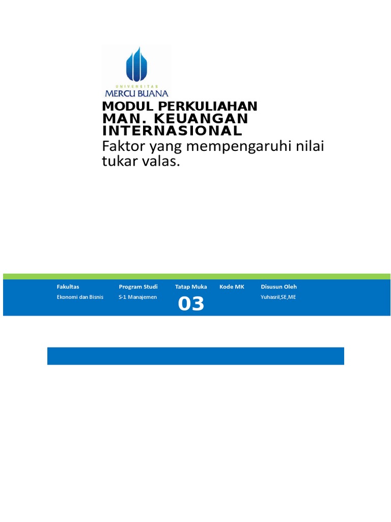 Modul Manajemen Keuangan Internasional (TM3) | PDF