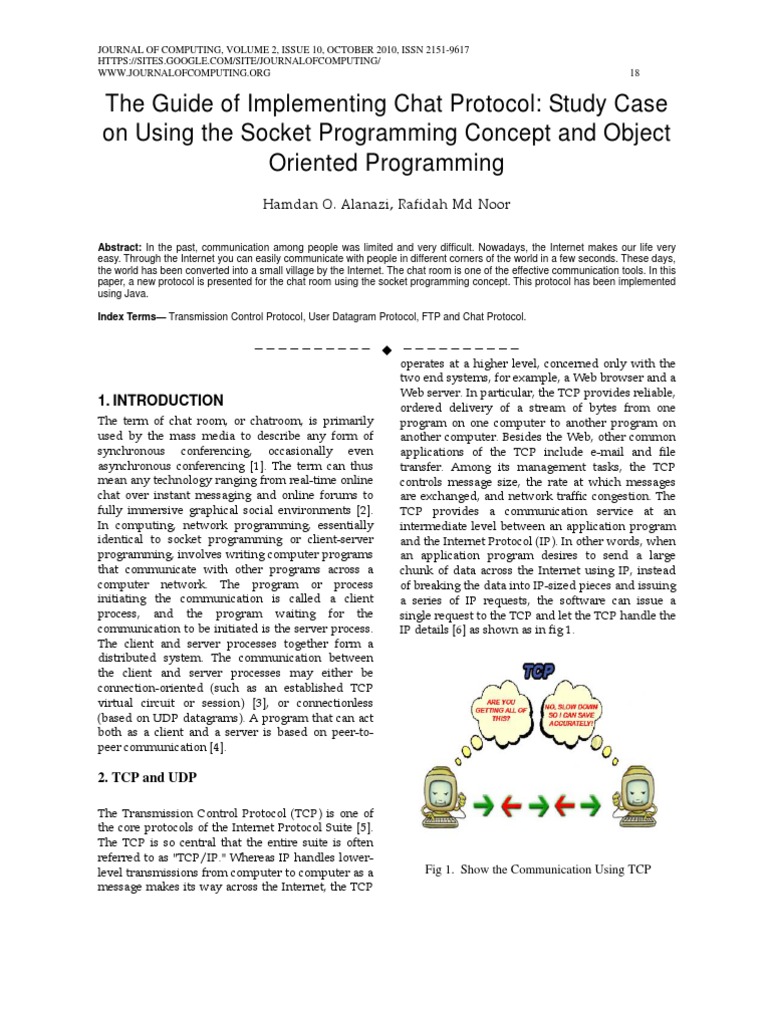 The Guide of Implementing Chat Protocol: Study Case On Using The Socket Programming Concept and ...