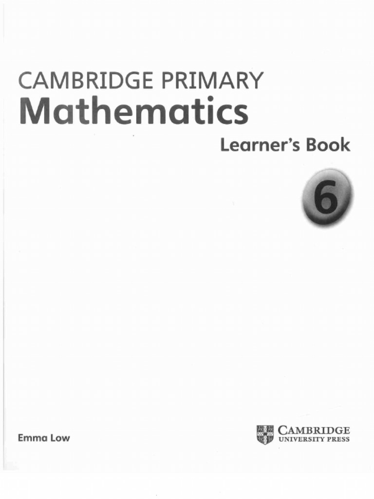 Cambridge Primary Mathematics Learner's Book 6 | PDF