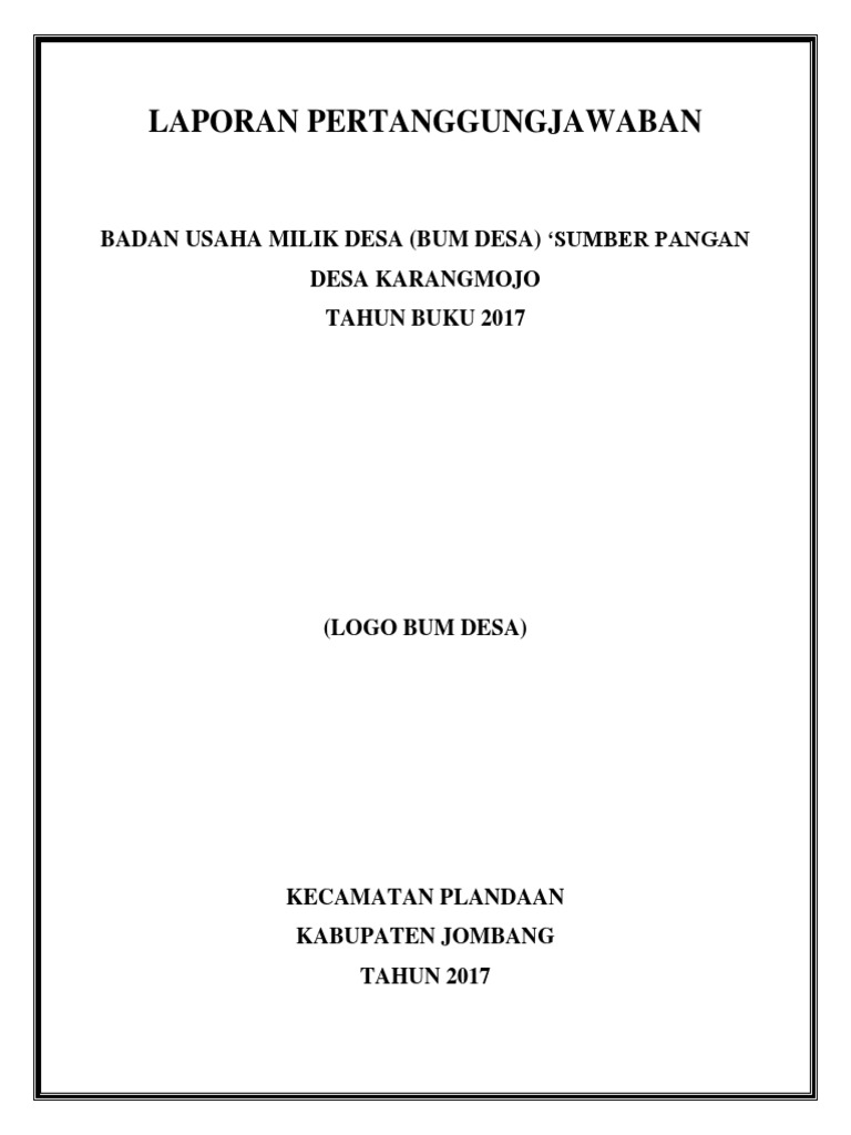 LPJ Bumdes | PDF | Ilmu Sosial