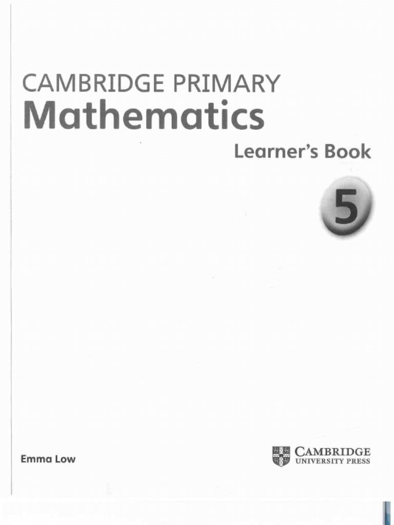 Cambridge Primary Mathematics Learner's Book 5 | PDF