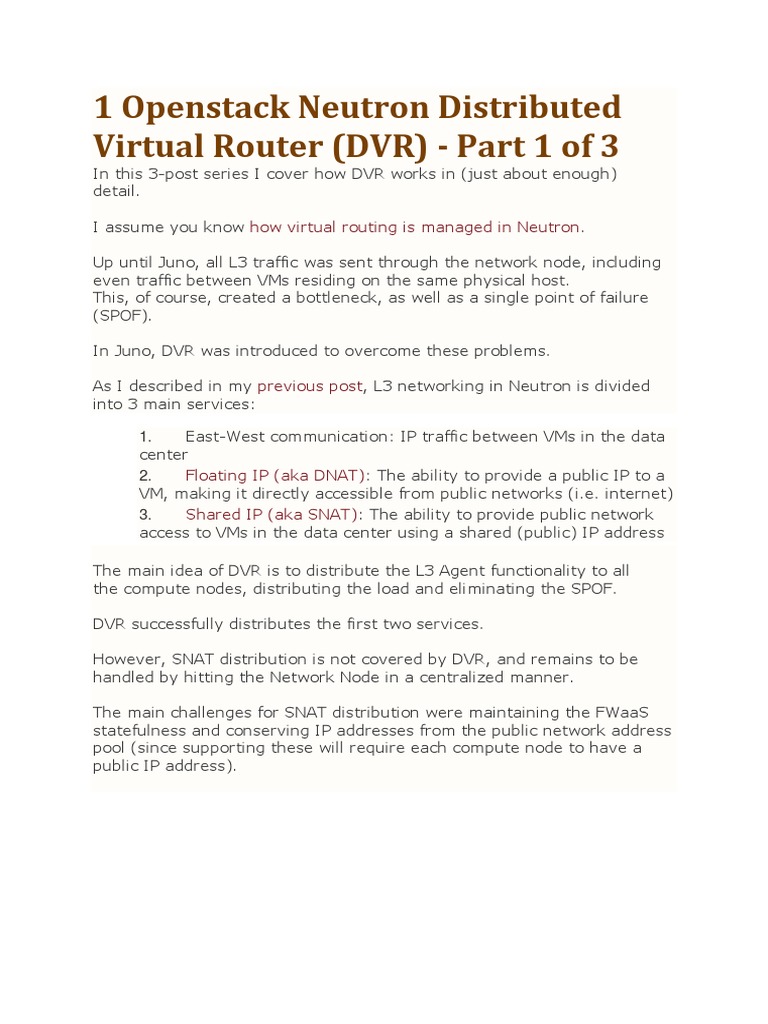 1 Openstack Neutron Distributed Virtual Router | PDF | Ip Address ...