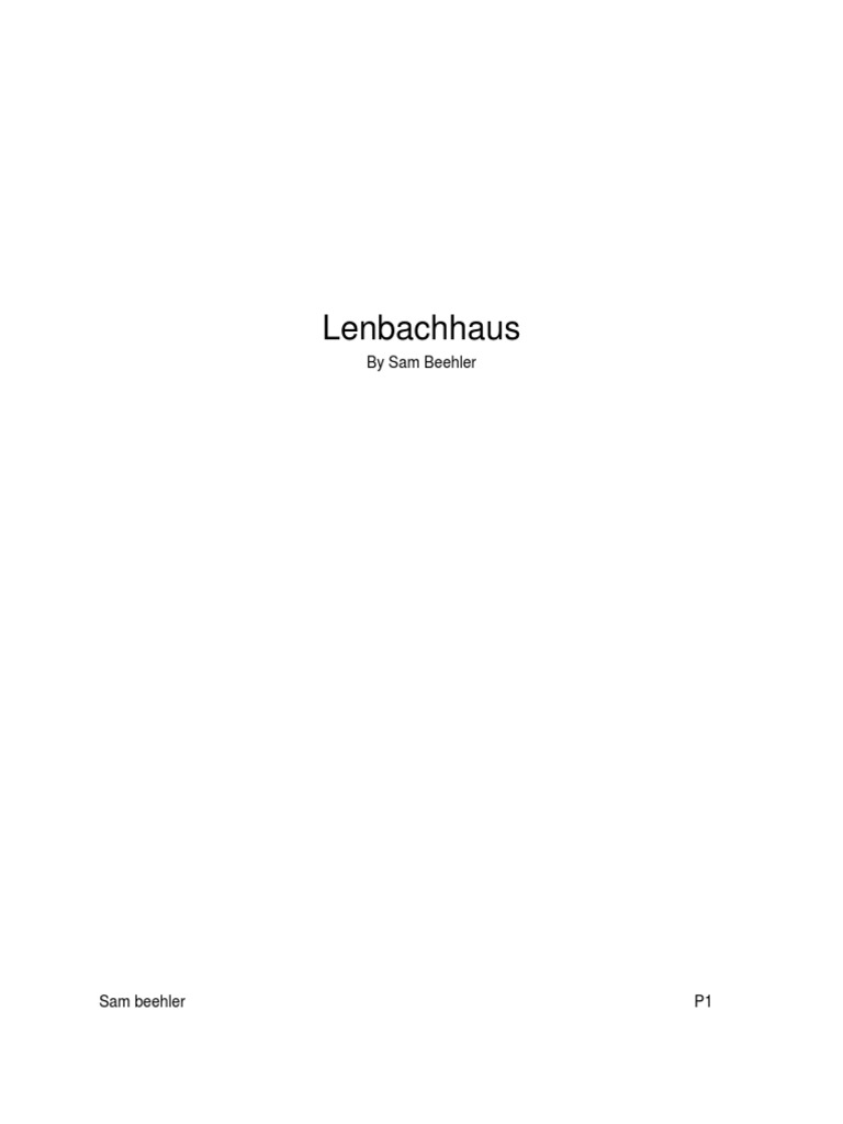 Lenbachhaus: by Sam Beehler | PDF | Paintings | Modern Art