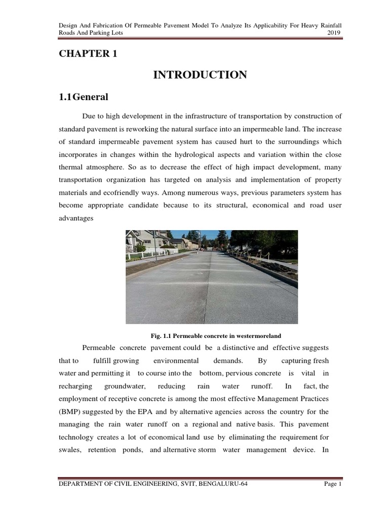 Permeable Pavement | PDF | Concrete | Road Surface