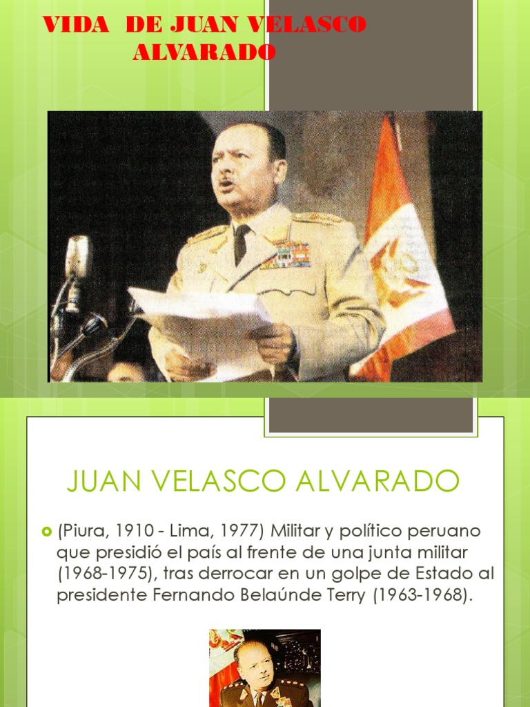 Perfil de Juan Velasco Alvarado, militar y político peruano que lideró ...