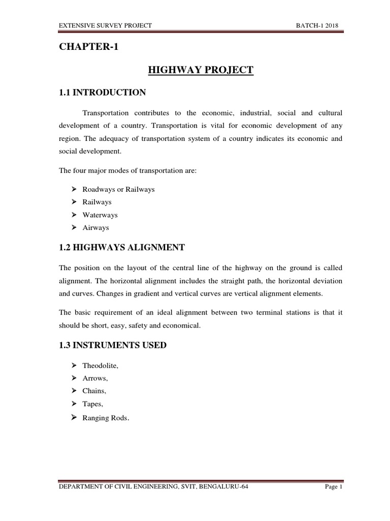 Final Survey Report | PDF | Road | Road Surface
