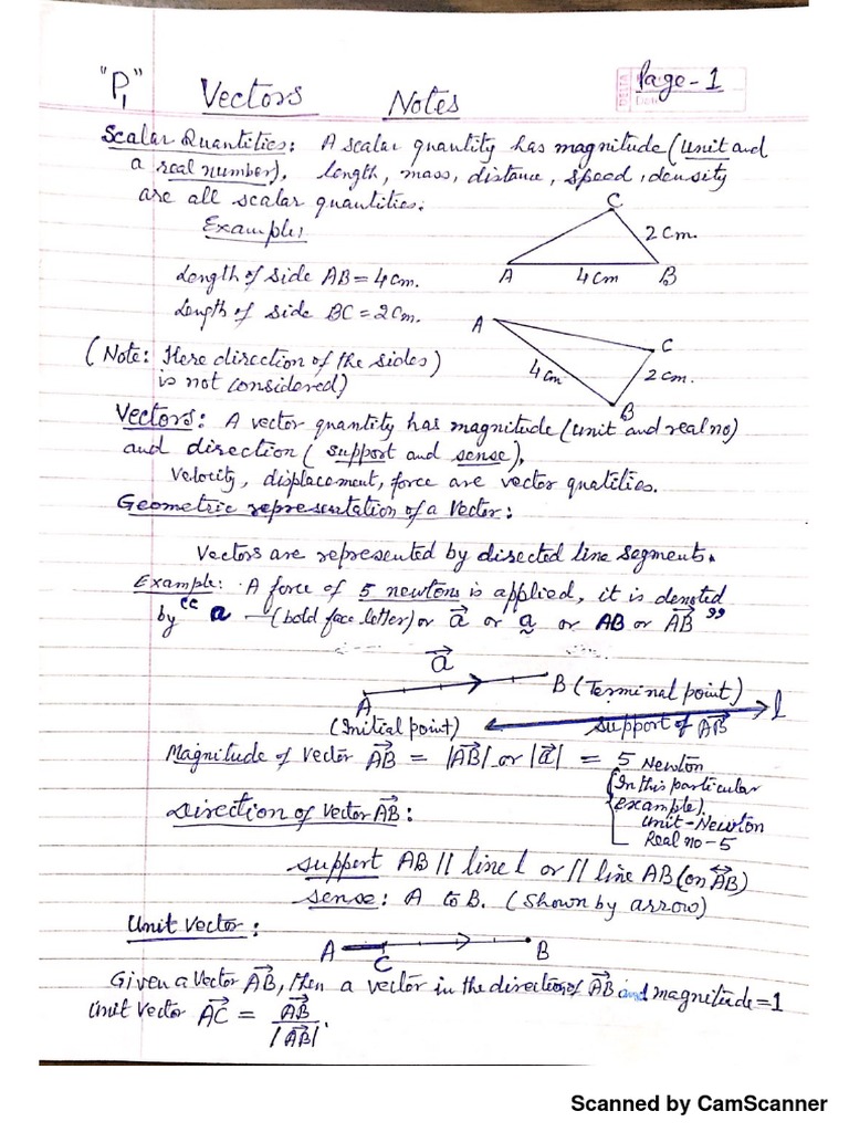 A Level Vectors | PDF