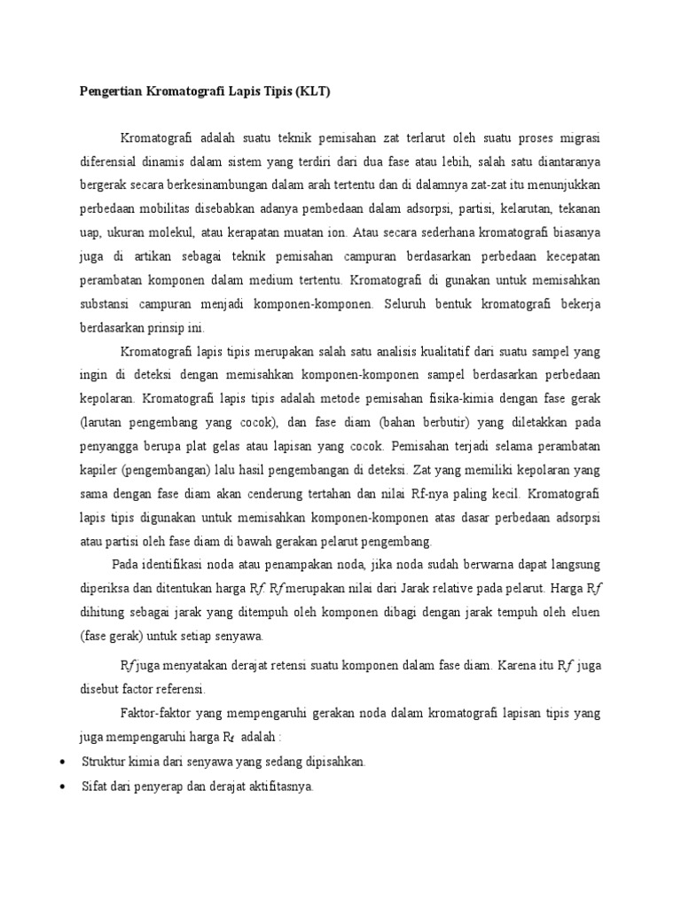 Pengertian KLT | PDF