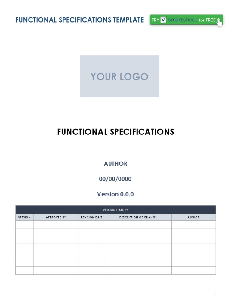 FSD Template 1 | PDF | Specification (Technical Standard) | Usability