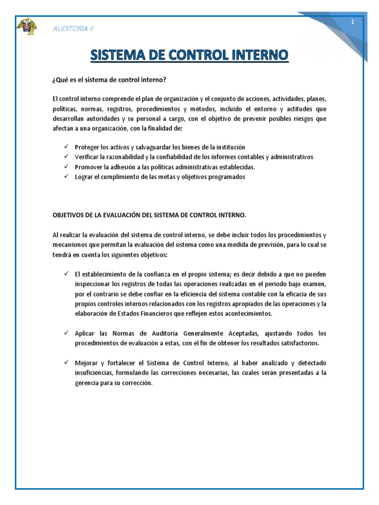 Sistema de Control Interno en Compras | PDF | Contabilidad | Gestión de ...