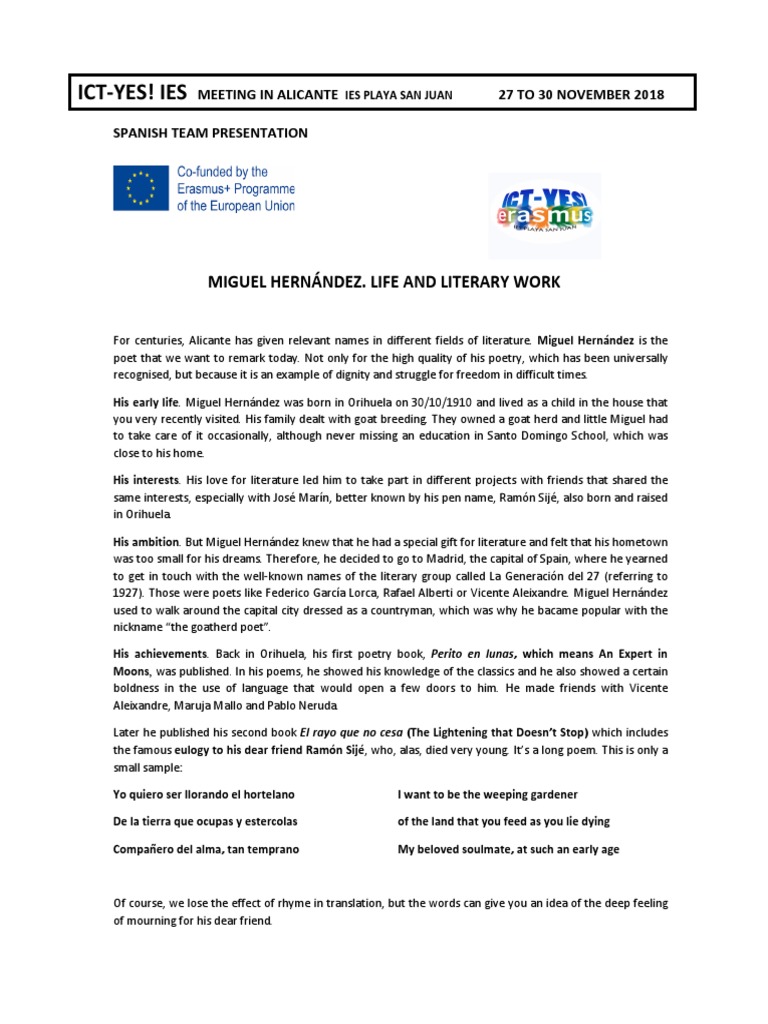 Spanish Presentation | PDF | Poetry