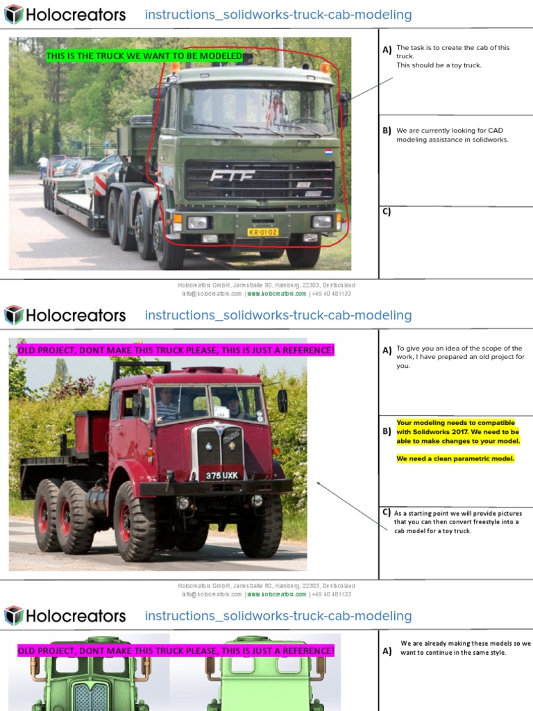 Toy Truck Cab Modeling in Solidworks | PDF | Computer Aided Design ...