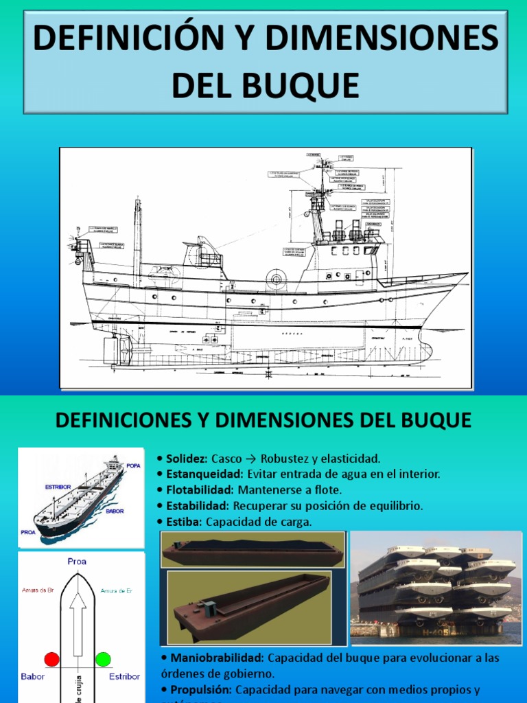 Definicion y Dimensiones Del Buque | PDF | Industria pesada | Buques