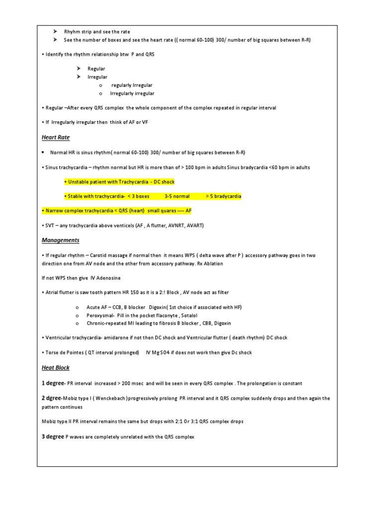 ECG - Notes | PDF | Heart | Heart Rate