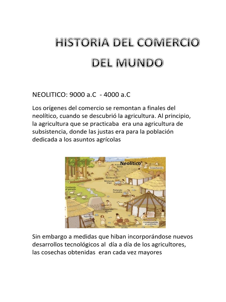 La evolución del comercio a través de la historia desde el Neolítico ...