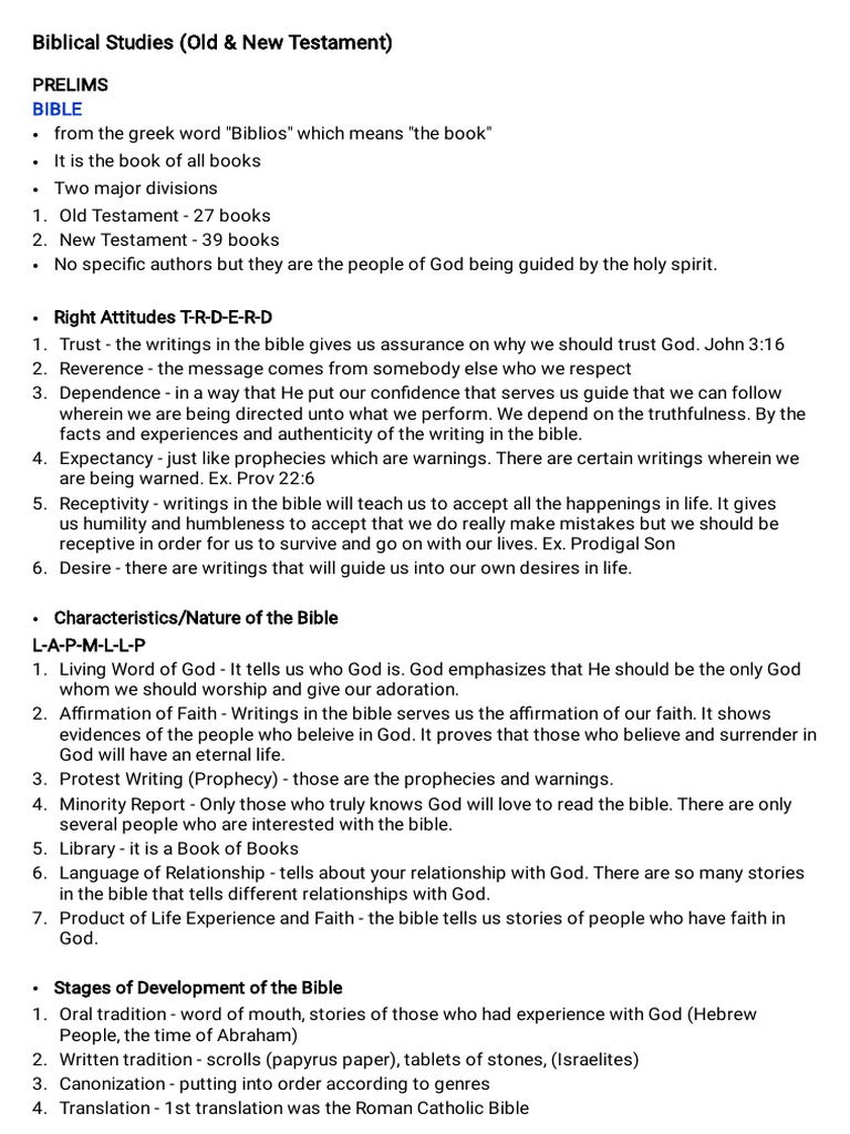 Biblical Studies | PDF | Prophet | Bible