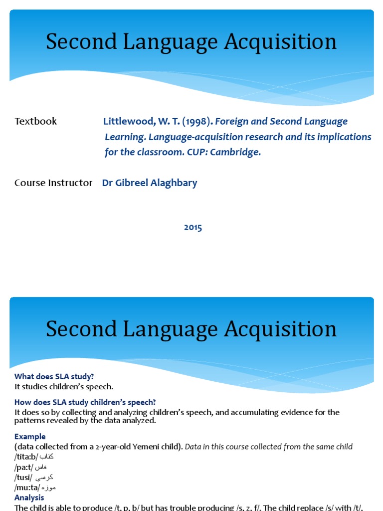 L2 Acquisition | PDF | Second Language Acquisition | Second Language