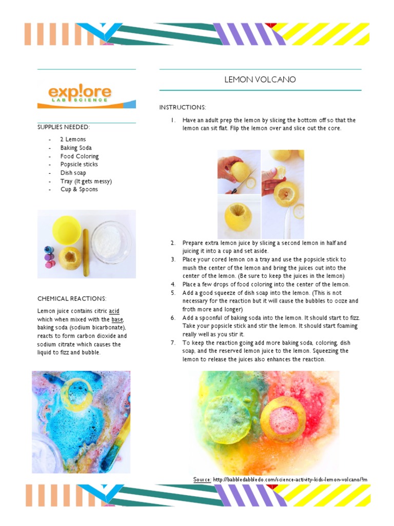 Lemon Volcano Handout 1 578223 7 | PDF