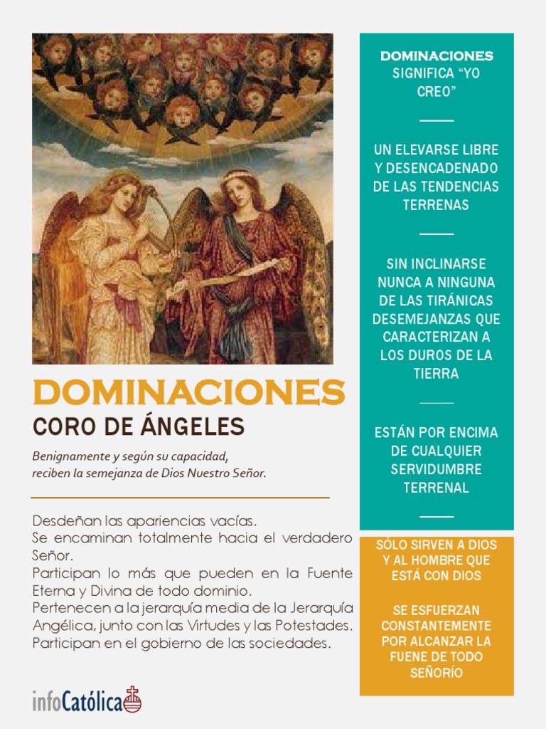 Dominaciones: Jerarquía y Función Angelical | PDF | Arcángel | Demonios