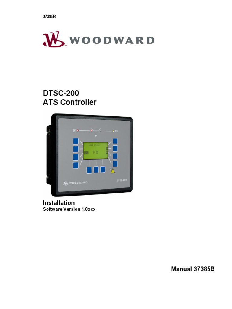 DTSC-200 ATS Controller: Installation | PDF | Printed Circuit Board | Screw