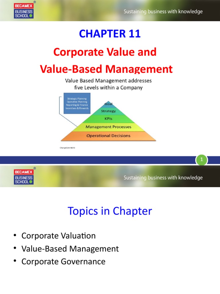 Ifm Chapter 11 Value Based Management | PDF | Cost Of Capital | Stocks