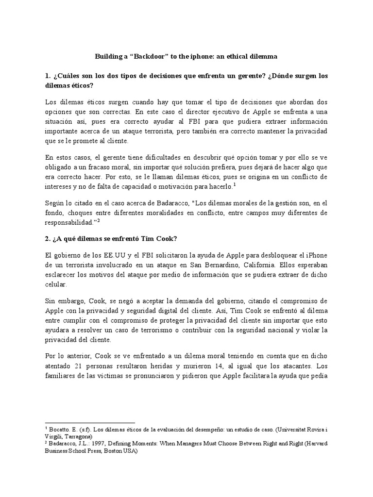 Caso Tim Cook | PDF | Apple Inc. | Yo telefono