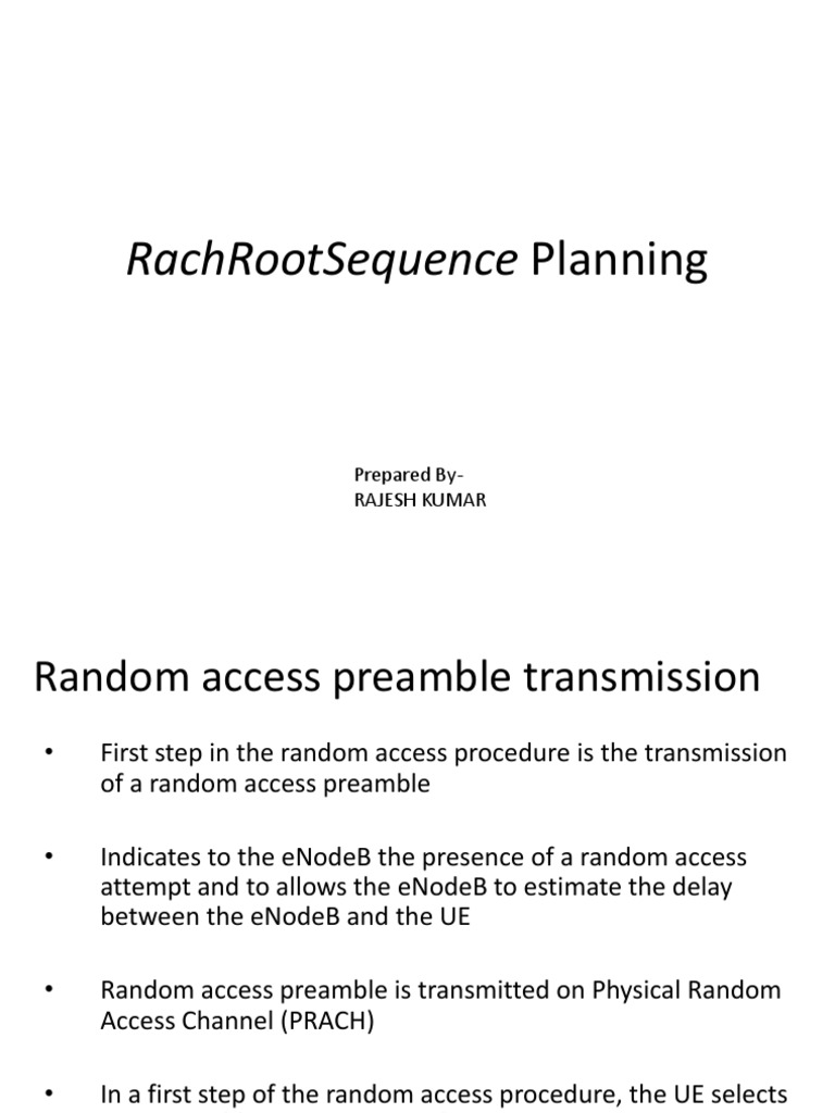 RACH Root Sequence Planning Guide | PDF | Randomness ...