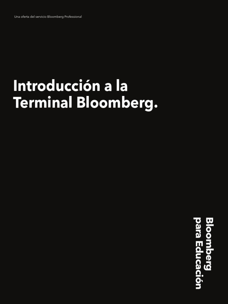 Introducción A La Plataforma Bloomberg | PDF | Point and Click ...