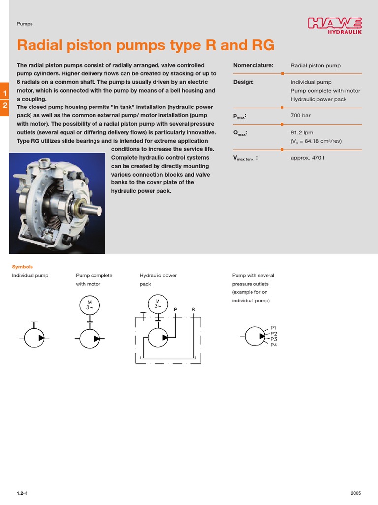 Radial Piston Pumps Type R and RG | PDF | Engines | Pump
