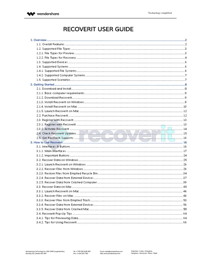 Recoverit User Manual | PDF | Usb Flash Drive | Booting