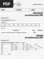 Les Nombres de 0 À 999 999 CM1 | PDF | Méthodes et références pédagogiques | Technologie et ...