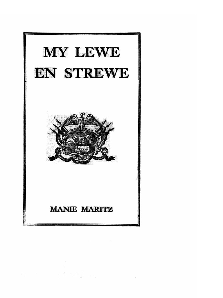 My Lewe en Strewe Manie Maritz - Rdo | PDF